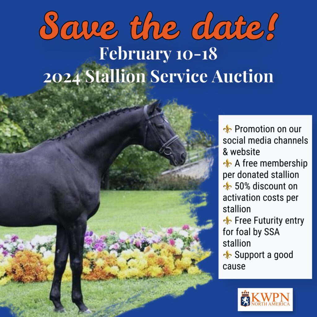 Save the date for the Stallion Service Auction 2024 - KWPN-NA